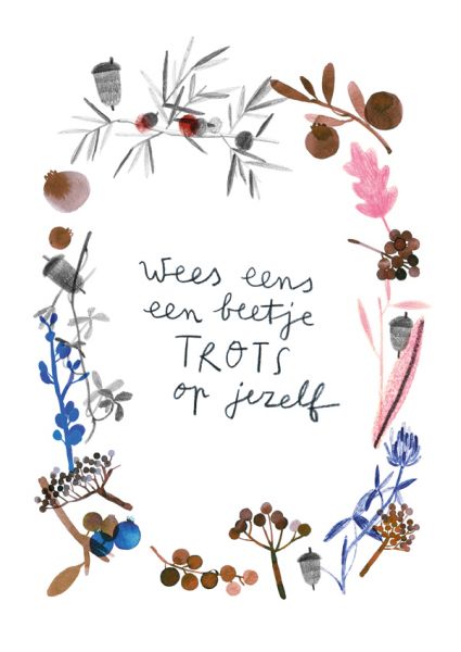 A4 poster Trots op jezelf Ruth Hengeveld